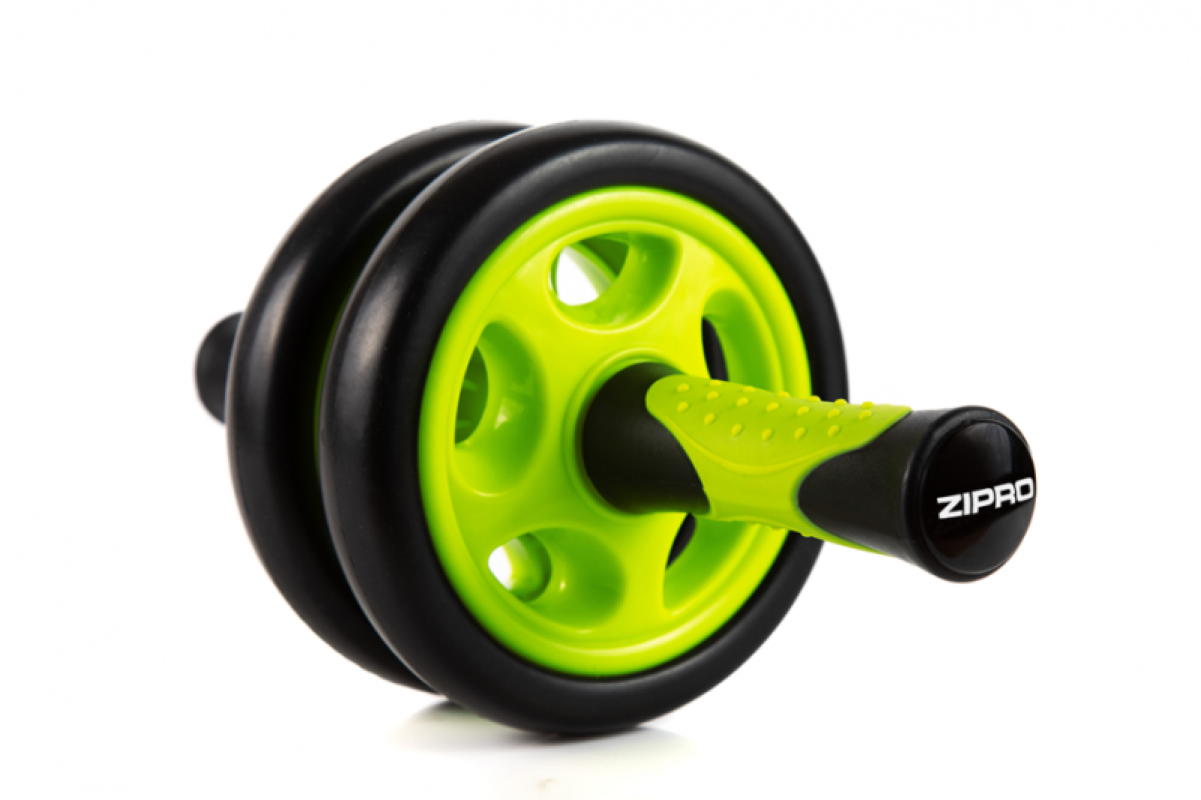 Gymnastic roller ZIPRO Exercise Wheel, black-green | Velomarket