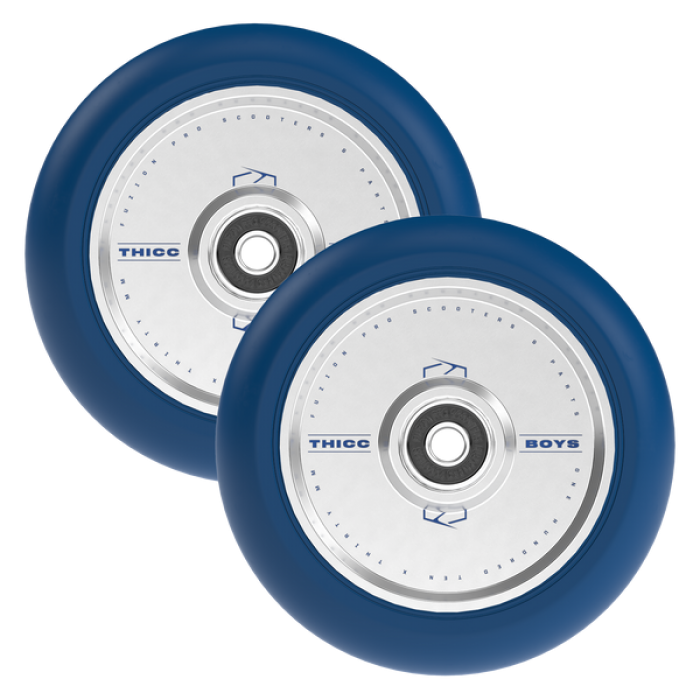 Wheel for scooter FUZION Thiccboys Wheels 30 x 110mm Navy/Silver (pair ...
