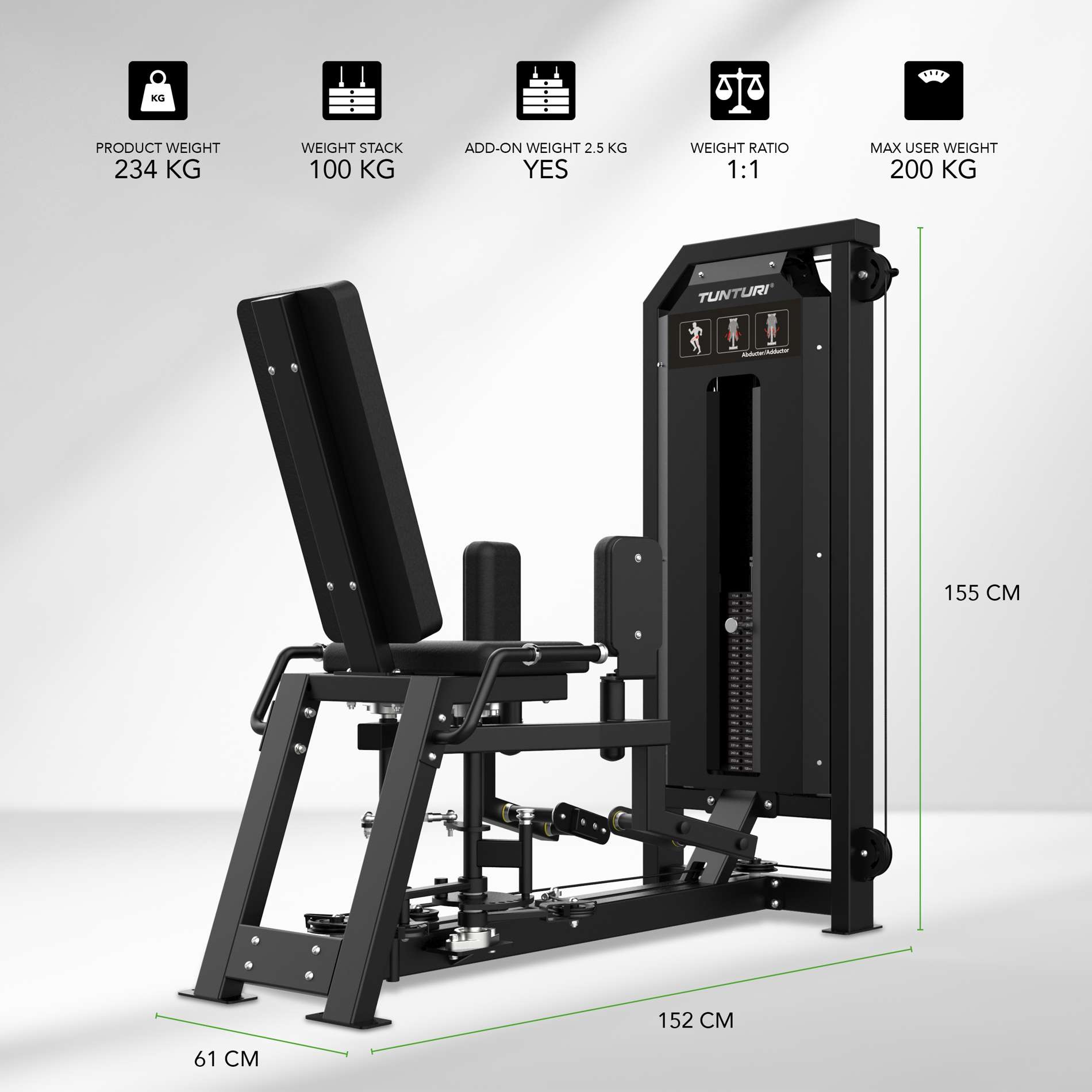 Jõujaam TUNTURI Platinum - Dual Abductor/Adductor - Selectorized V ...